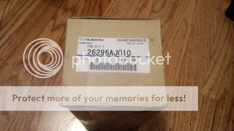 FS: #26296Aj010 oem brake pads | Subaru Outback Forums